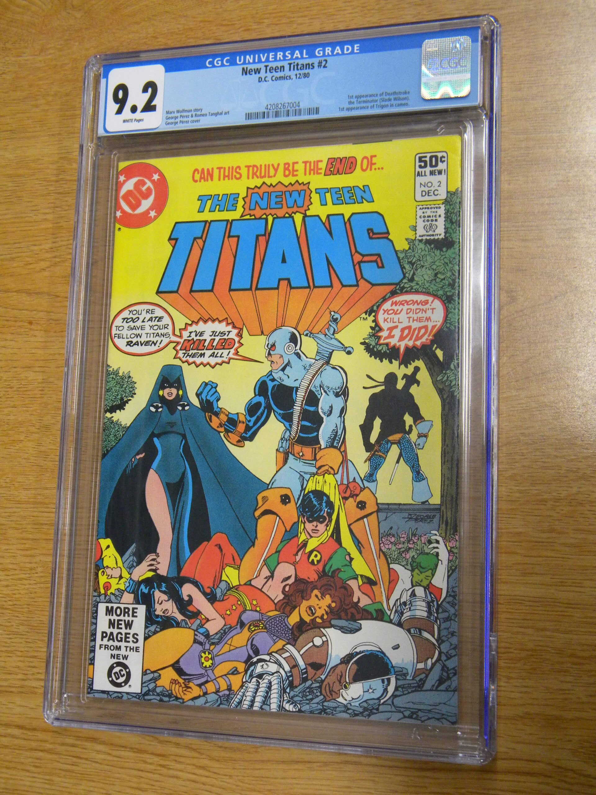New Teen Titans #2 CGC 9.2 Universal Grade | Black Cat Books Inc.
